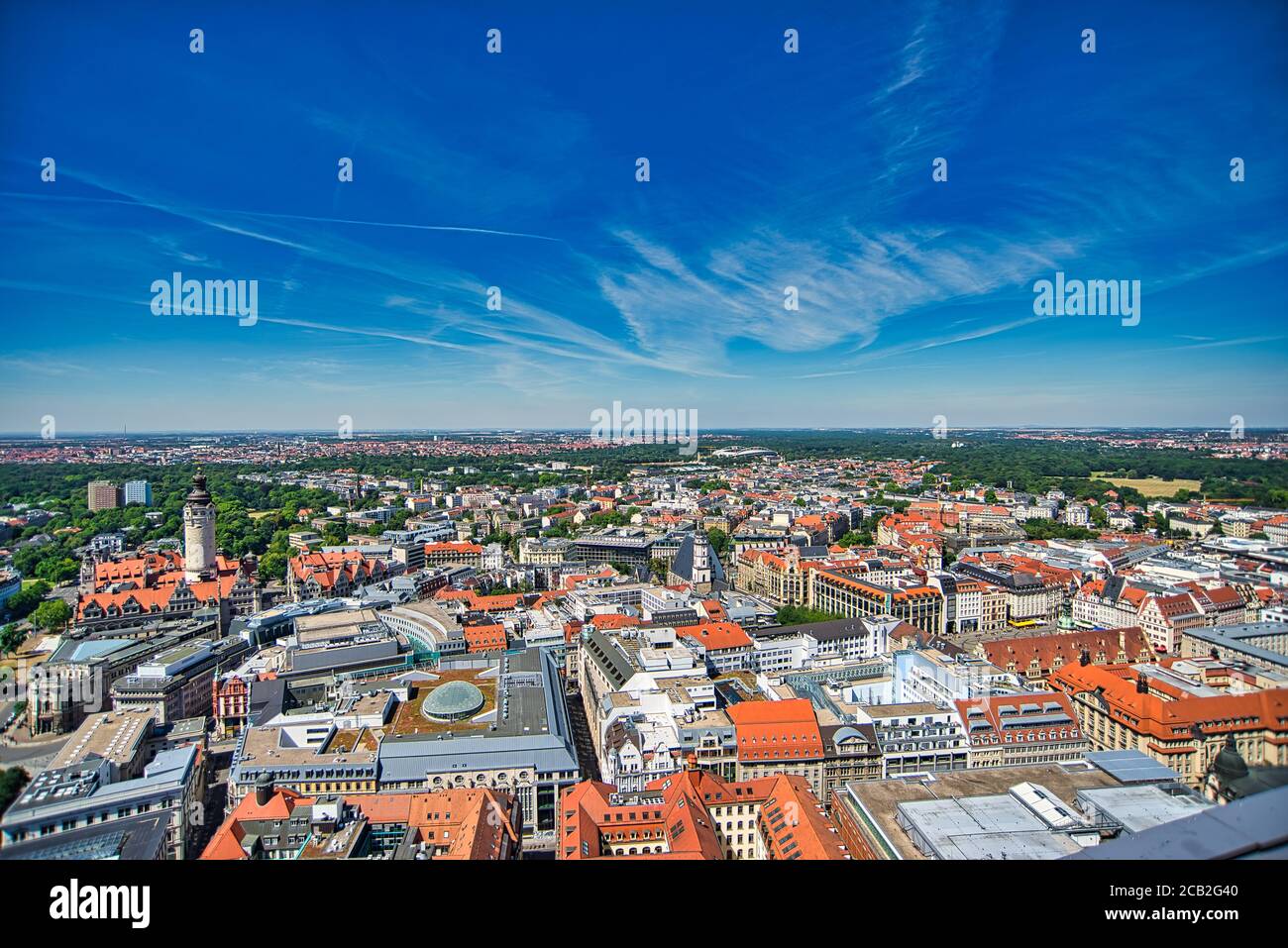 City centre of Leipzig from the air Stock Photo - Alamy