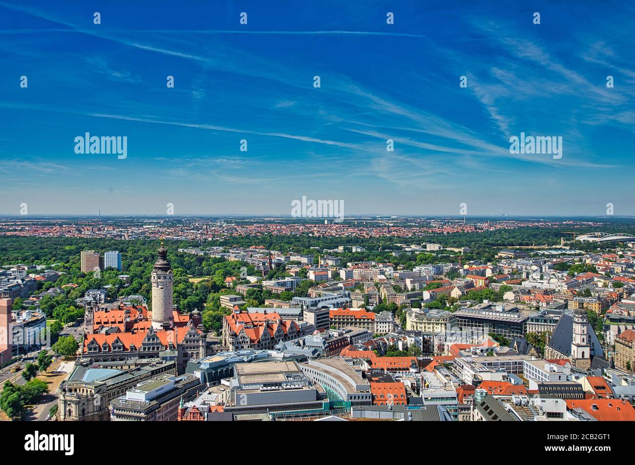 City centre of Leipzig from the air Stock Photo - Alamy