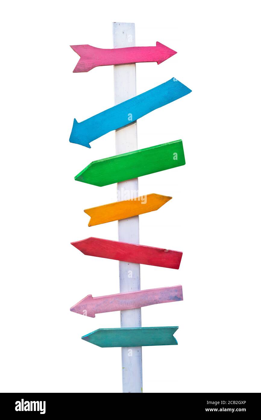 Wooden arrow sign pointing destination hi-res stock photography and ...