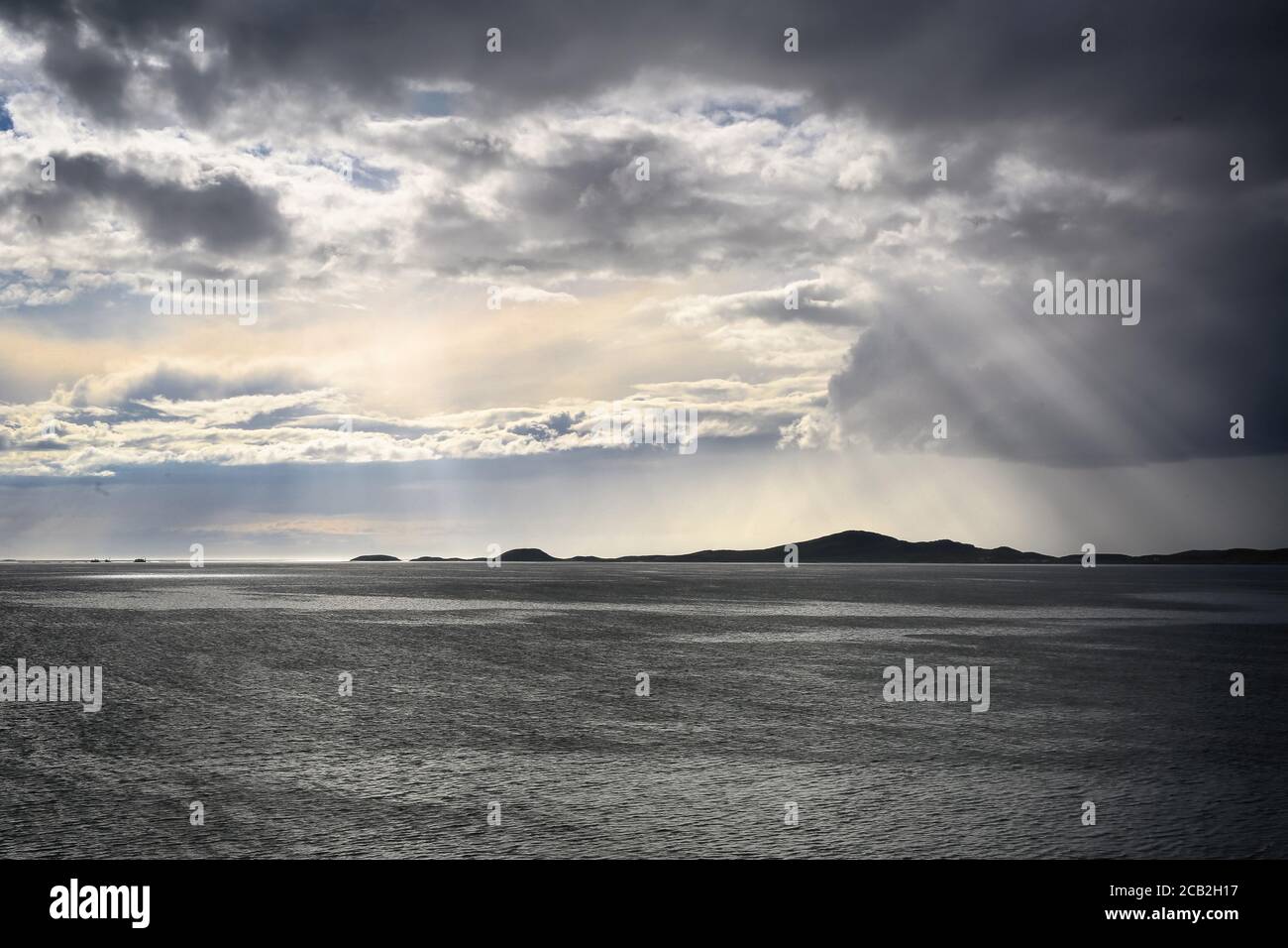 Norwegian coastline, stormy weather in the Norwegian sea Stock Photo ...