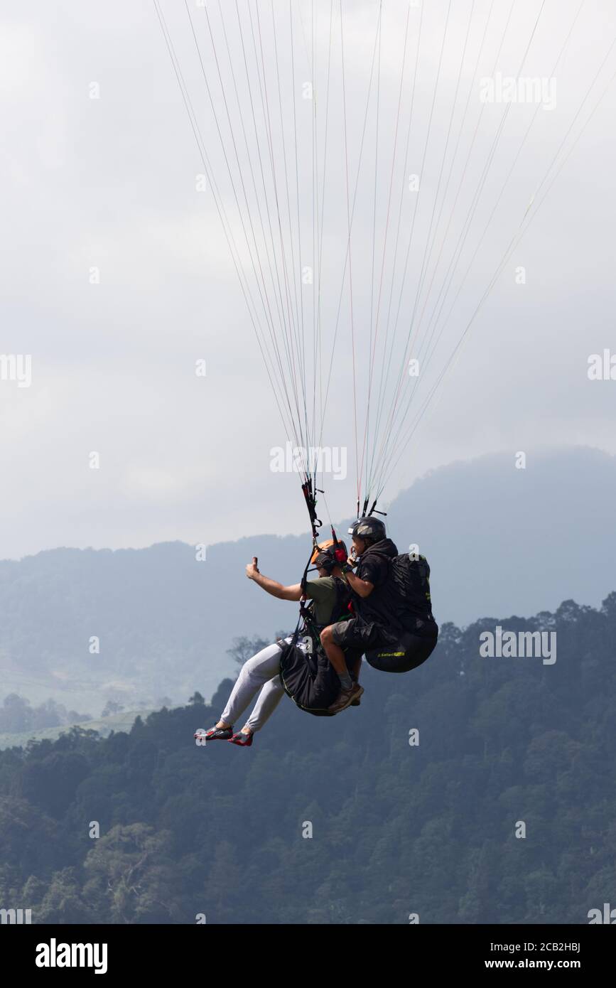 play paragliding beautiful scenery above the height Stock Photo - Alamy