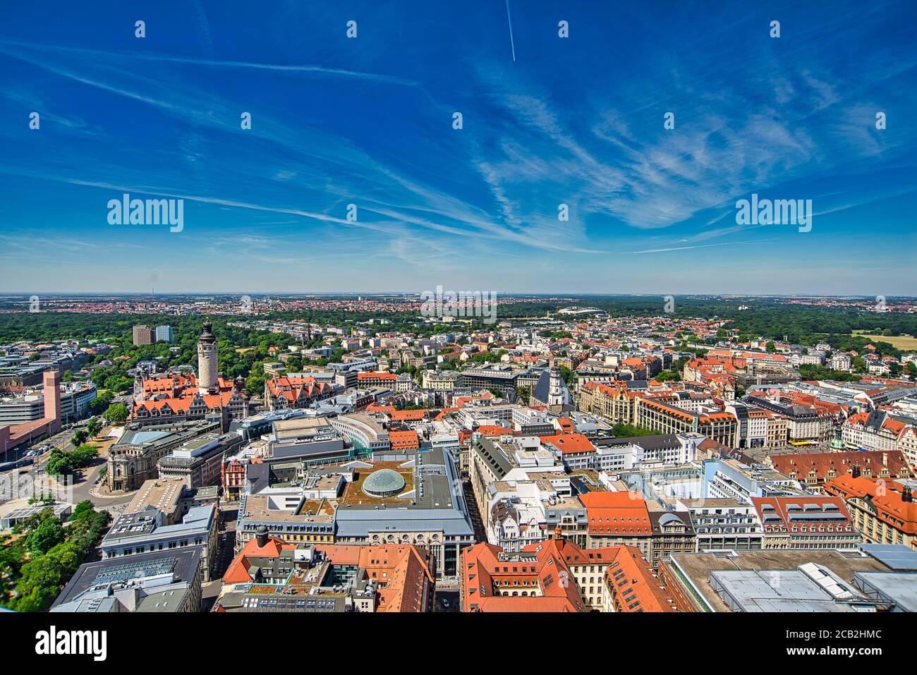 City centre of Leipzig from the air Stock Photo - Alamy
