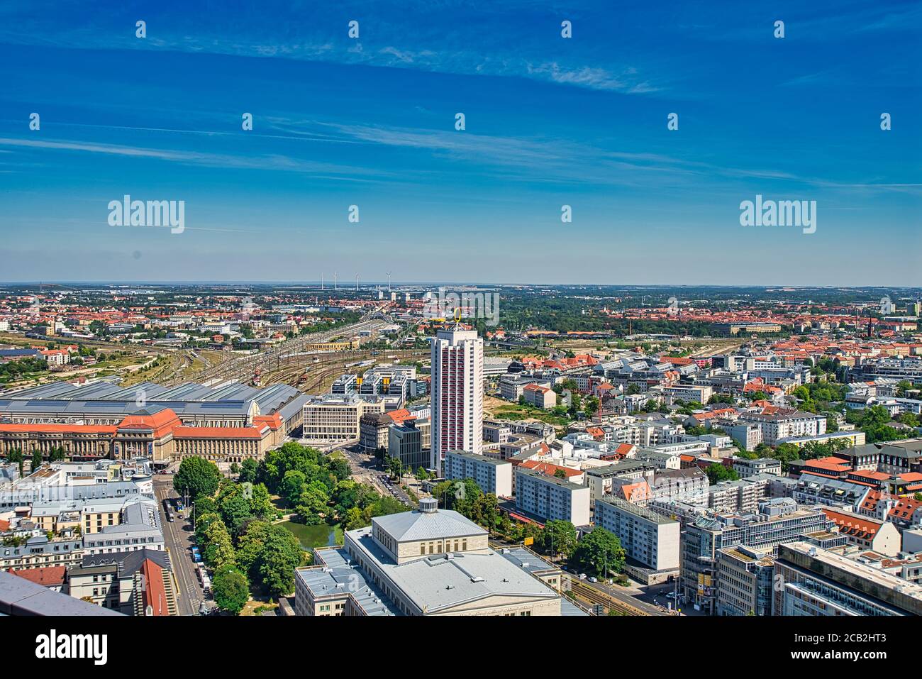 City centre of Leipzig from the air Stock Photo - Alamy
