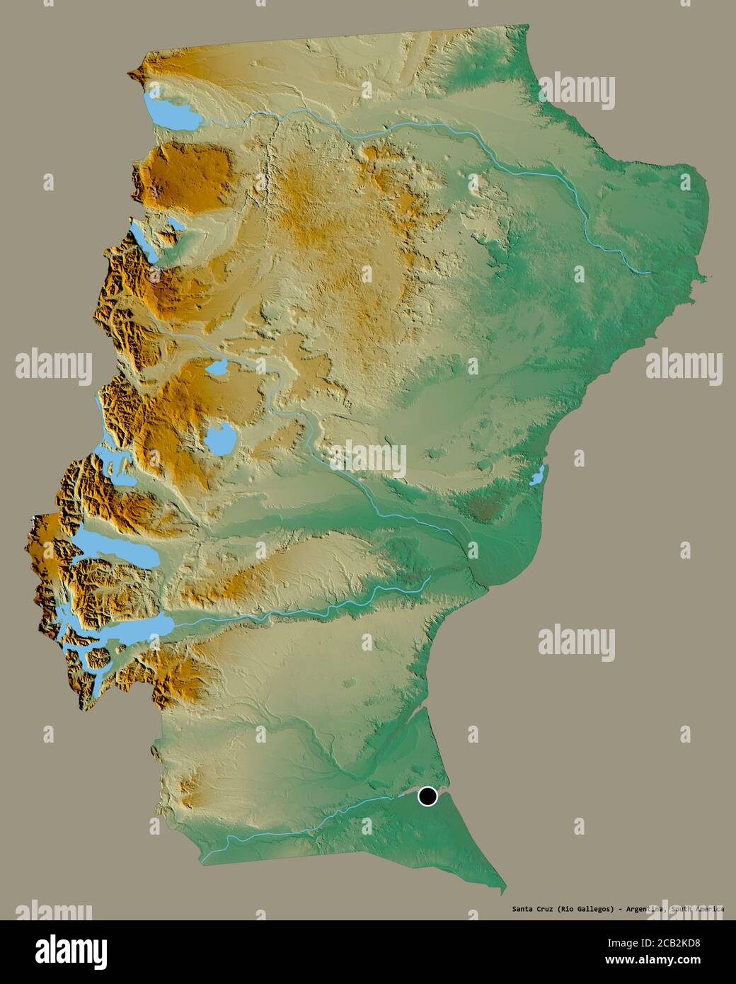 Mapa Santa Cruz Argentina Santa Cruz, Argentina. Colored And Bumped