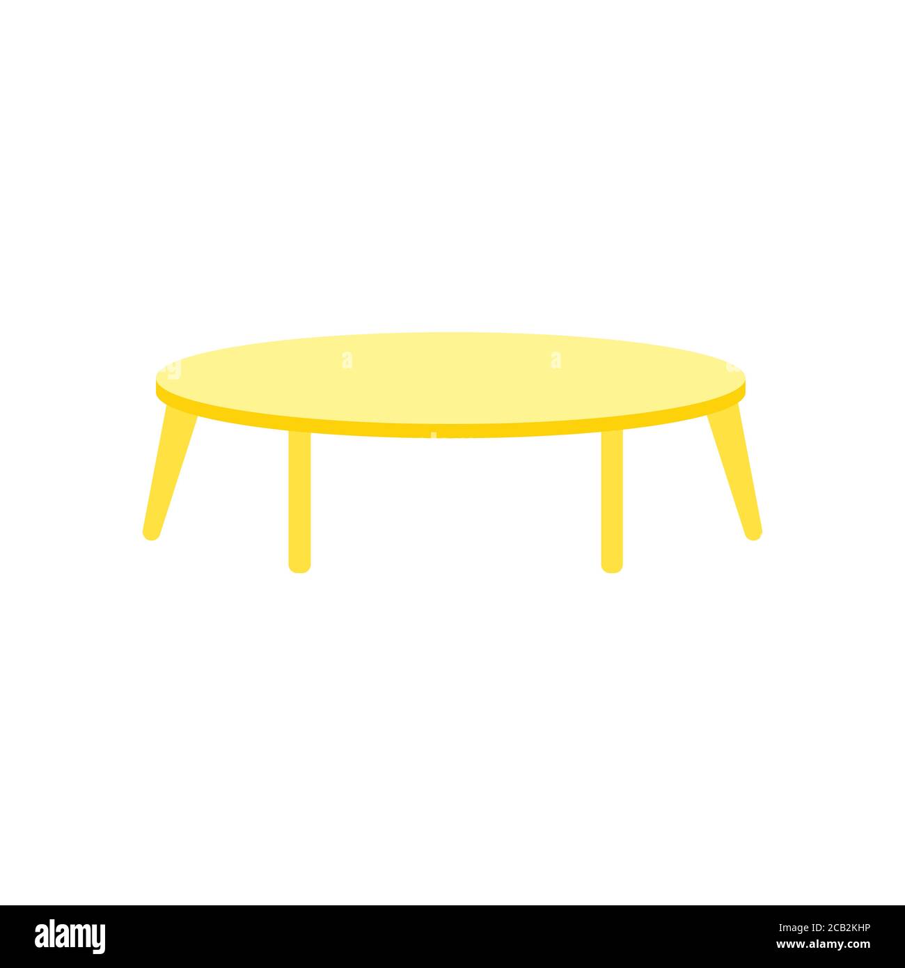 Round coffee table for trendy flat style for graphic design, web-site ...
