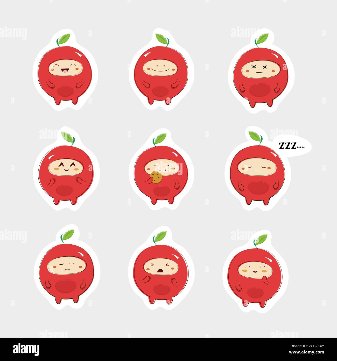 apple character collection Stock Vector Image & Art - Alamy
