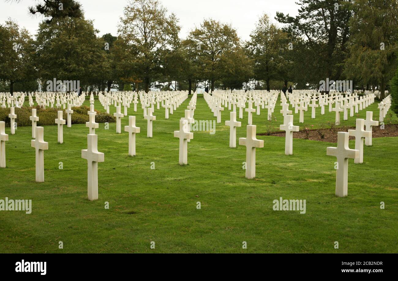 American ww2 cemetery normandy hi-res stock photography and images - Alamy