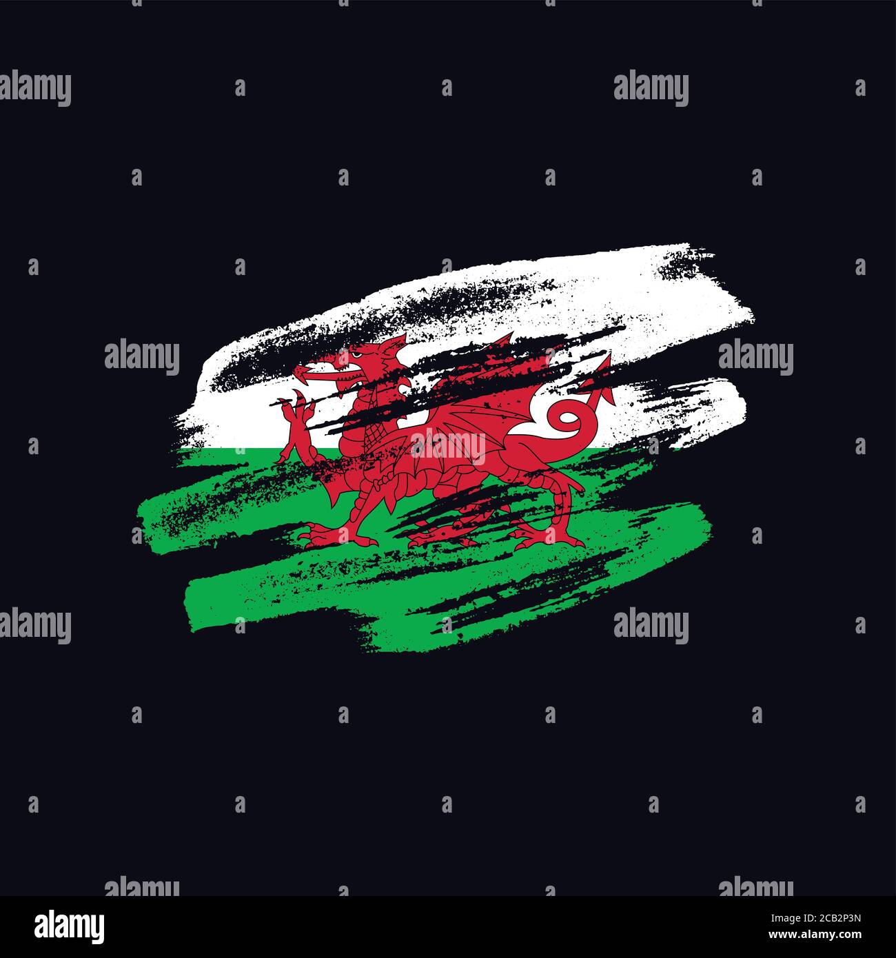 Welsh Flag Illustration High Resolution Stock Photography and Images ...