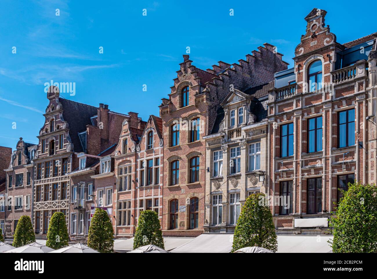 Cityscape of Leuven, Belgium with cityhall and beautiful historical ...