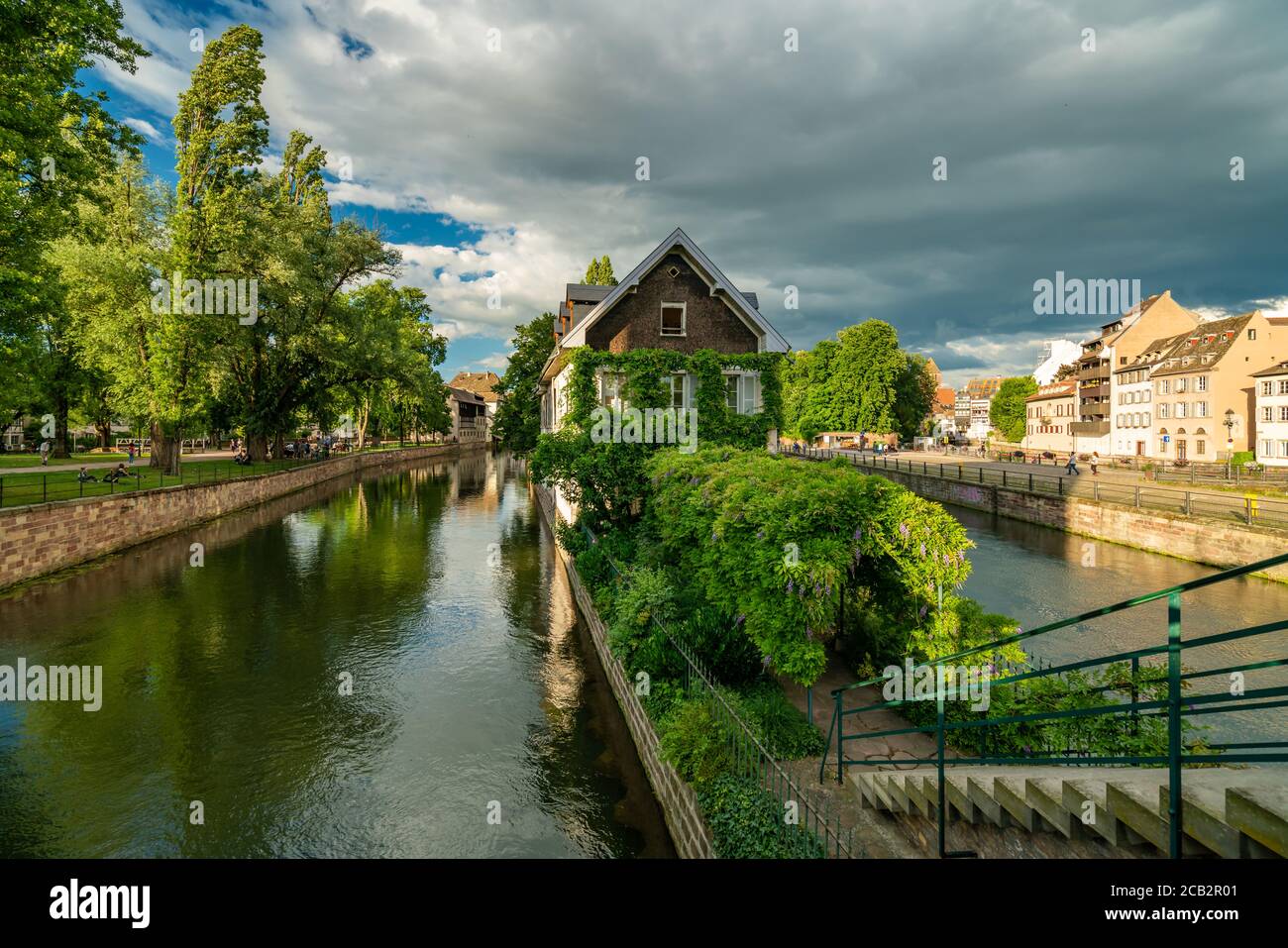 Tourist area "Petite France" in Strasbourg, France and covered bridges ...