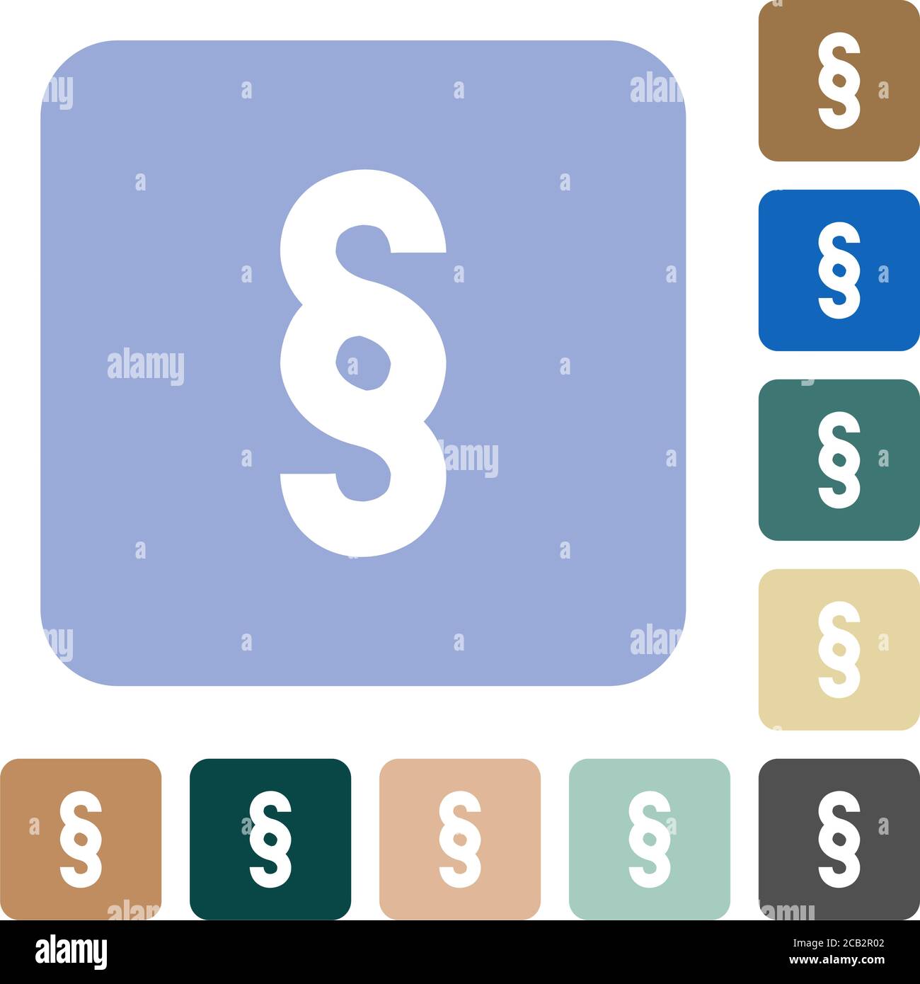 Paragraph symbol white flat icons on color rounded square backgrounds ...