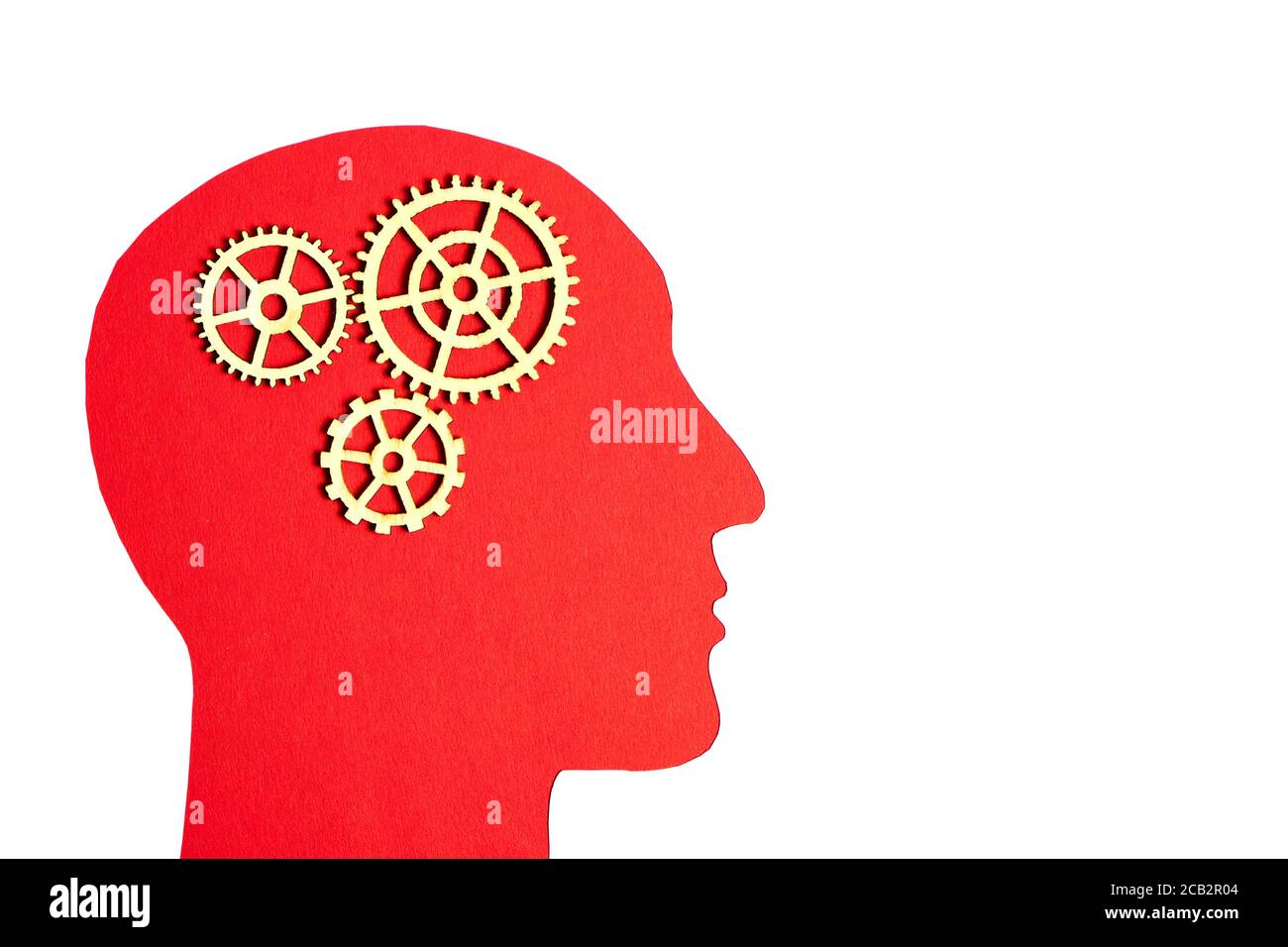 Head brain gears concept symbol hi-res stock photography and images - Alamy