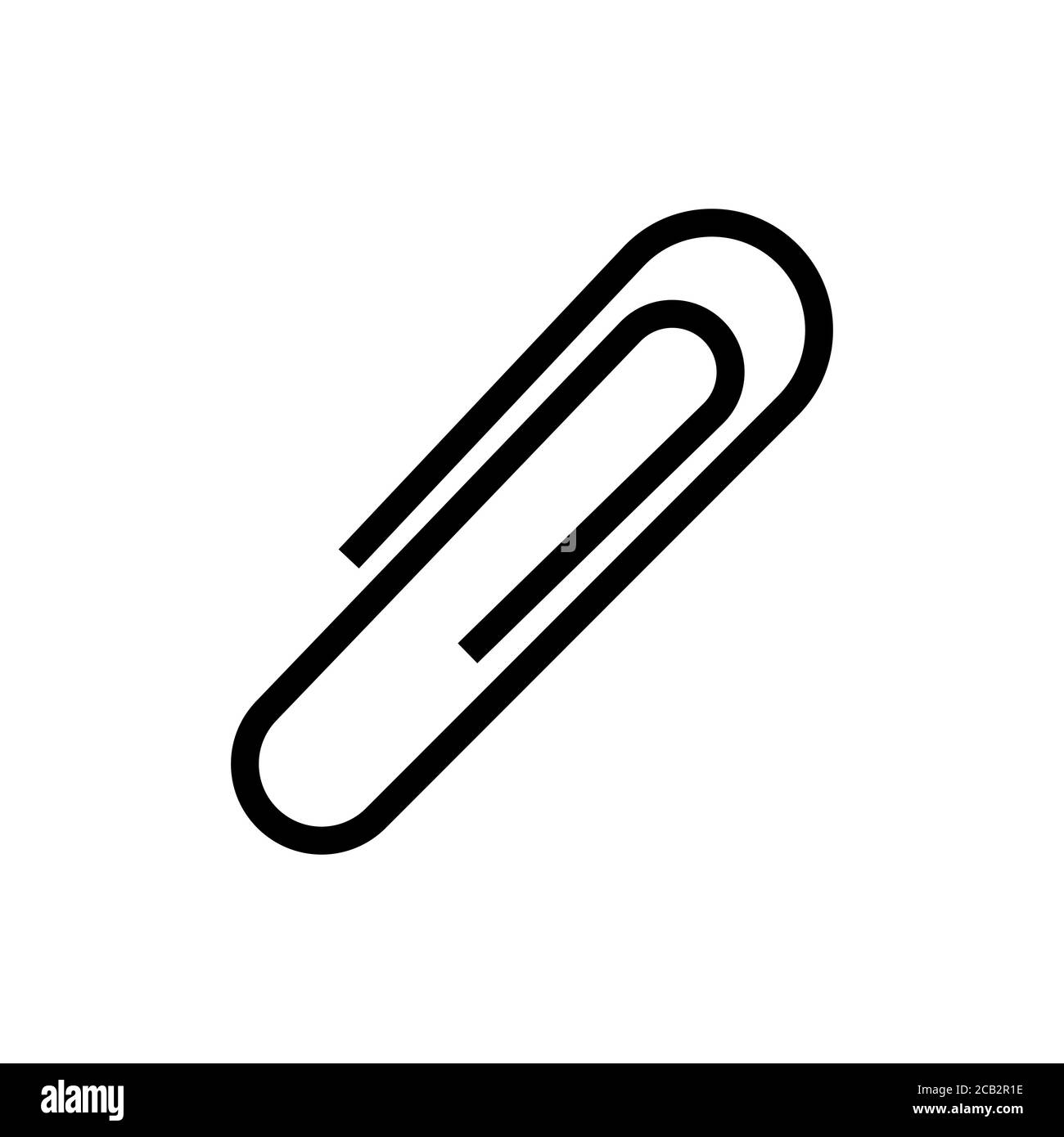 Paper clips on paper for trendy flat style for graphic design, web-site ...