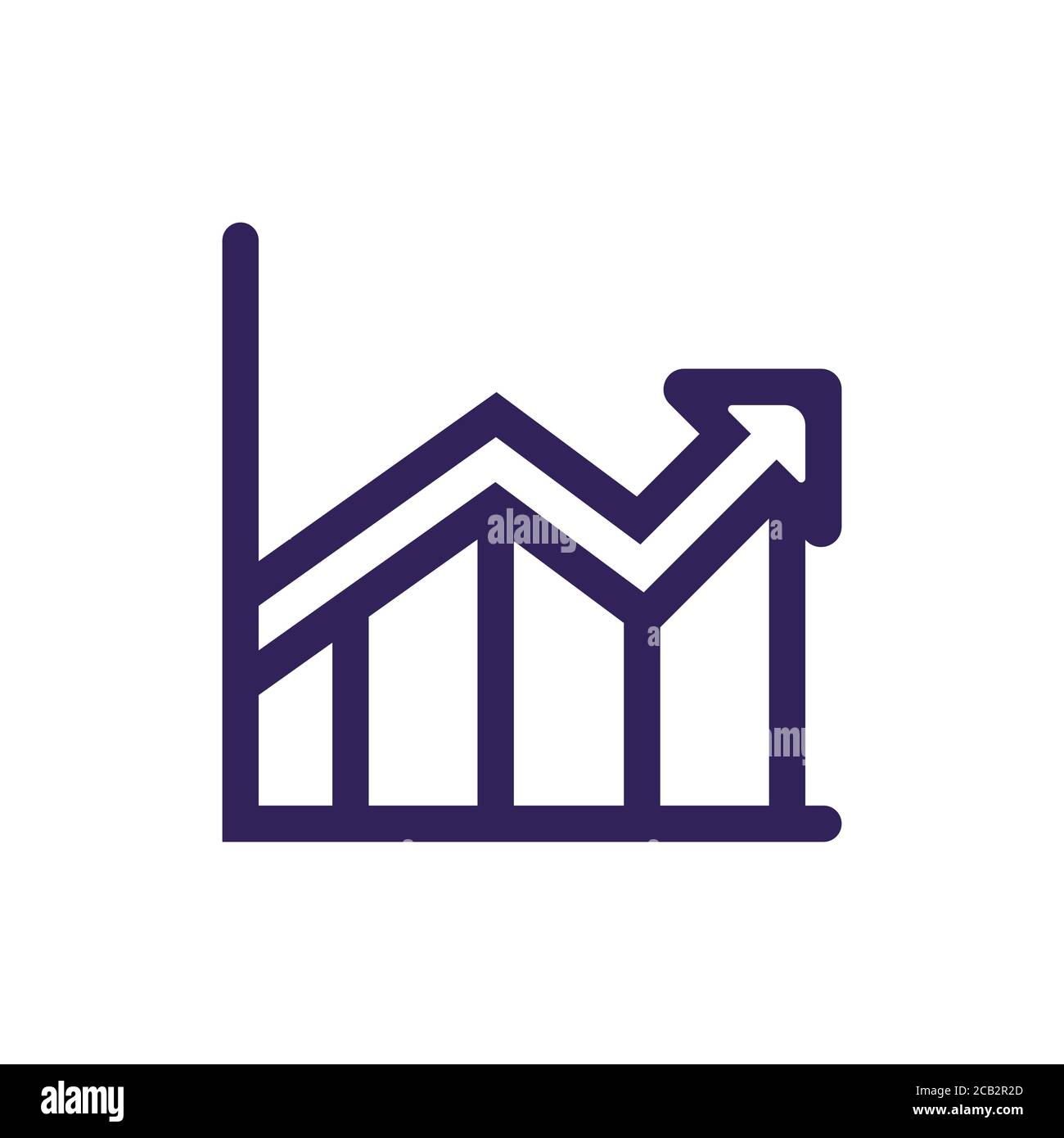 Chart icon for trendy flat style for graphic design, web-site. Stock ...