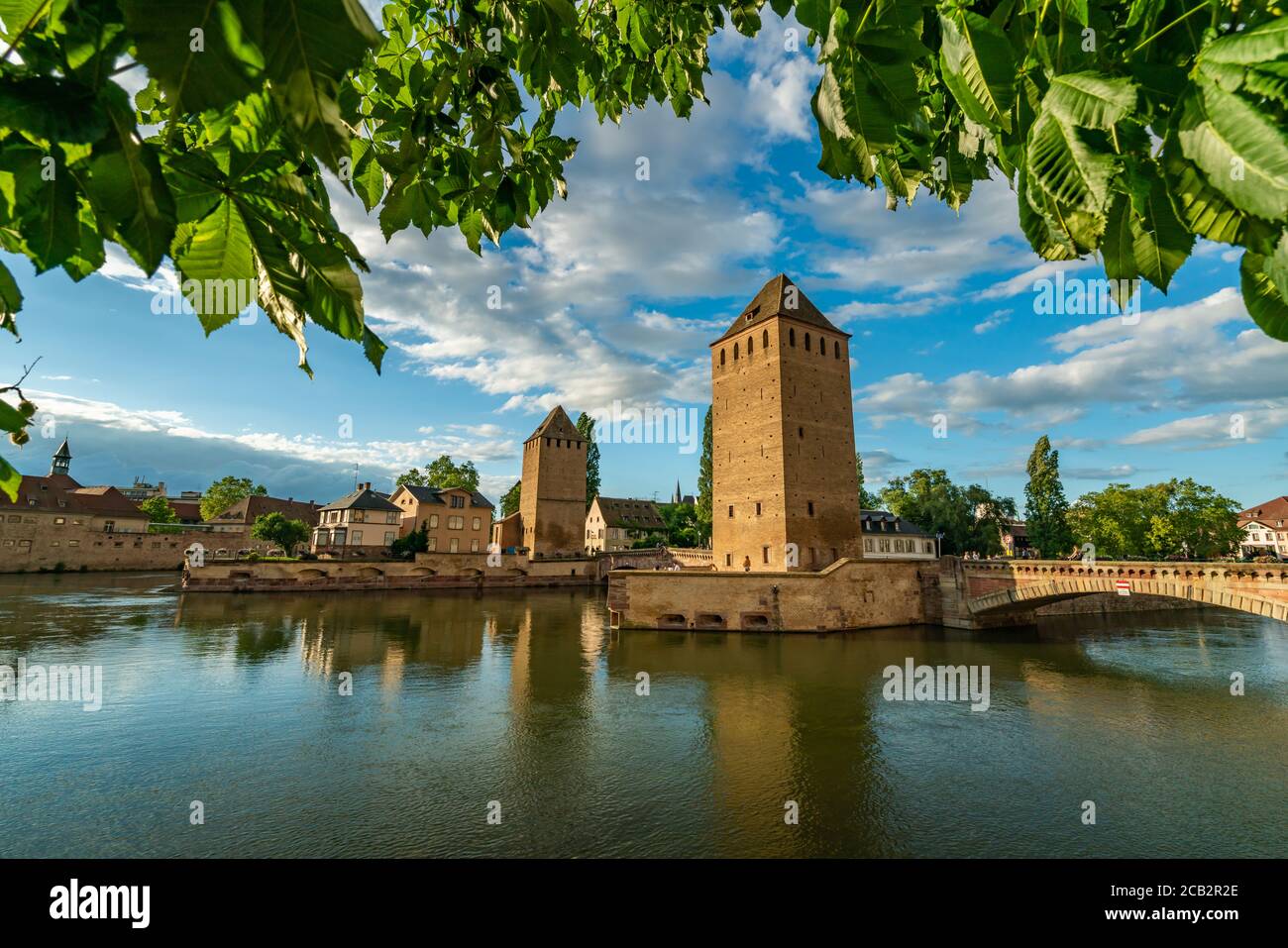 Tourist area "Petite France" in Strasbourg, France and covered bridges ...