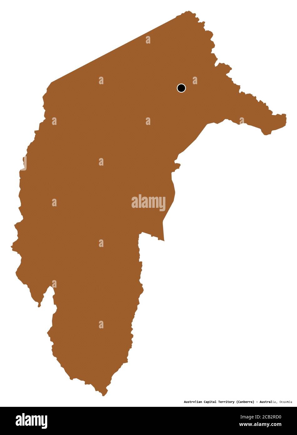 Shape of Australian Capital Territory, territory of Australia, with its ...