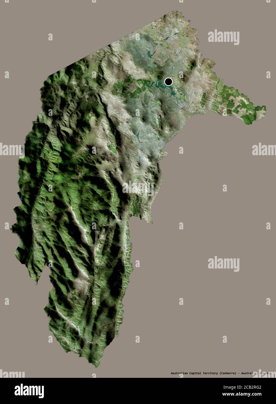 Shape of Australian Capital Territory, territory of Australia, with its ...