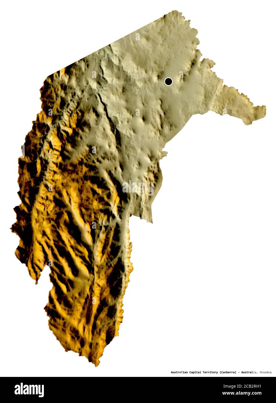 Shape of Australian Capital Territory, territory of Australia, with its ...