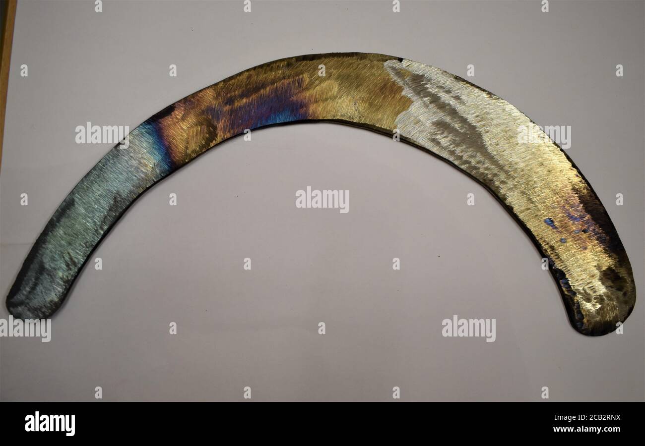 Iron boomerang. valari Stock Photo - Alamy