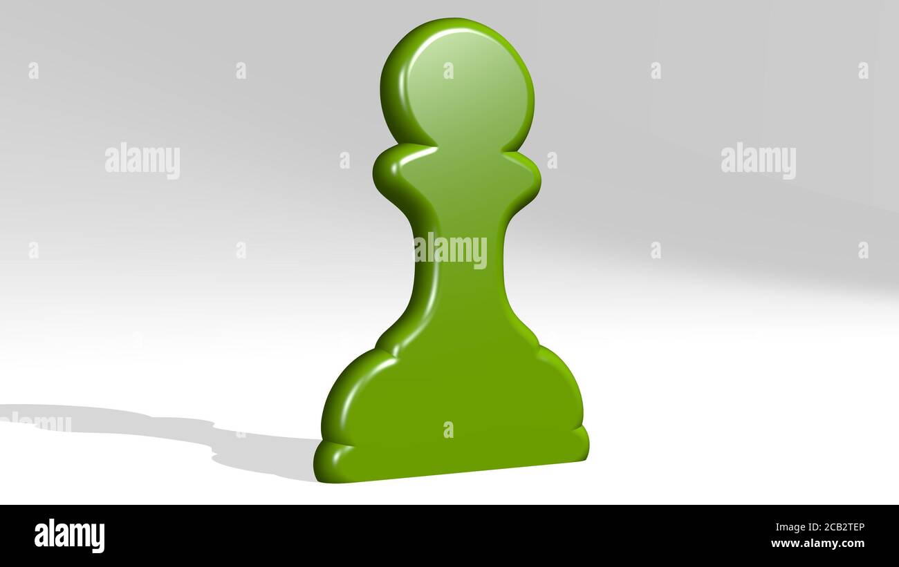CHESS SOLDIER 3D icon casting shadow. 3D illustration. background and ...