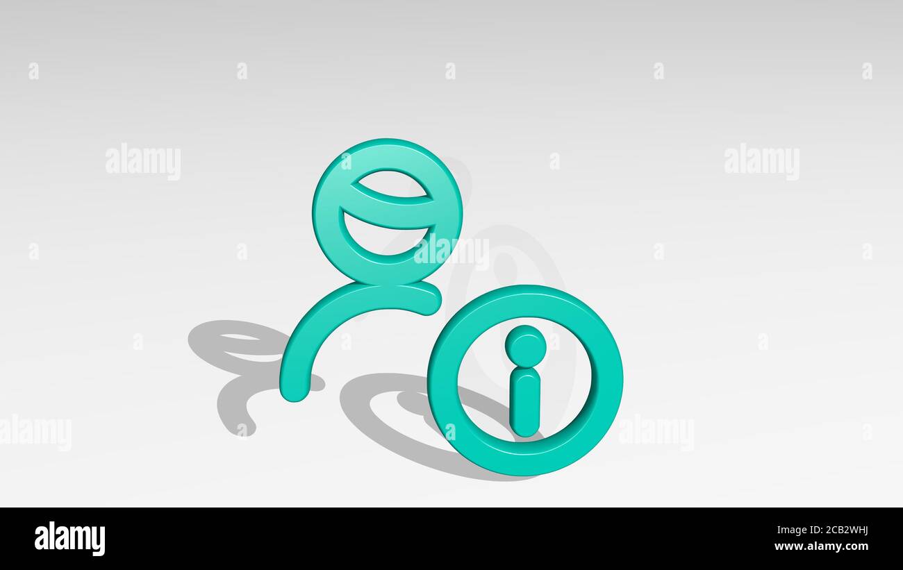 SINGLE MAN ACTIONS INFORMATION 3D icon casting shadow. 3D illustration ...