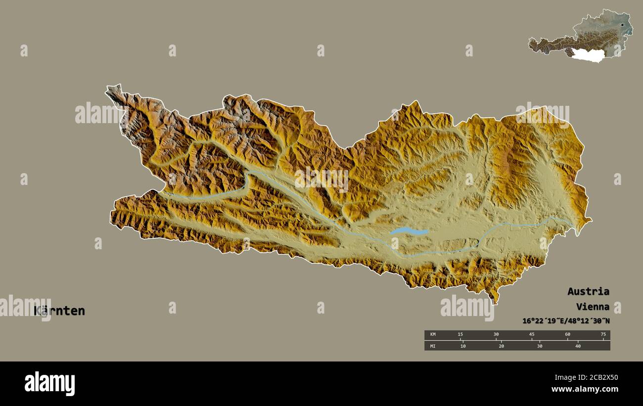 Karnten map hi-res stock photography and images - Alamy
