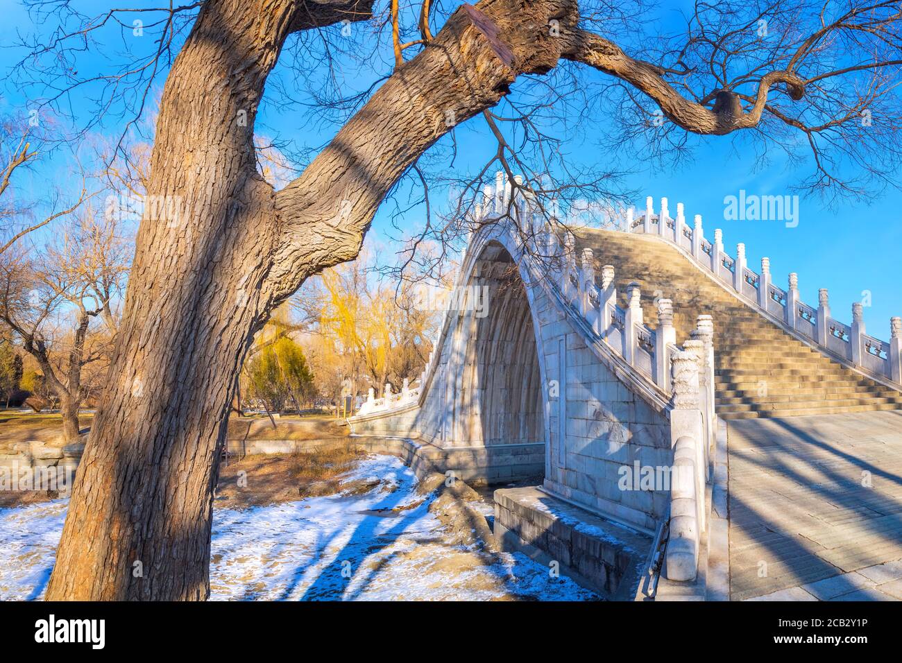 Beijing, China - Jan 13 2020: The Jade Belt Bridge is an 18th-century ...