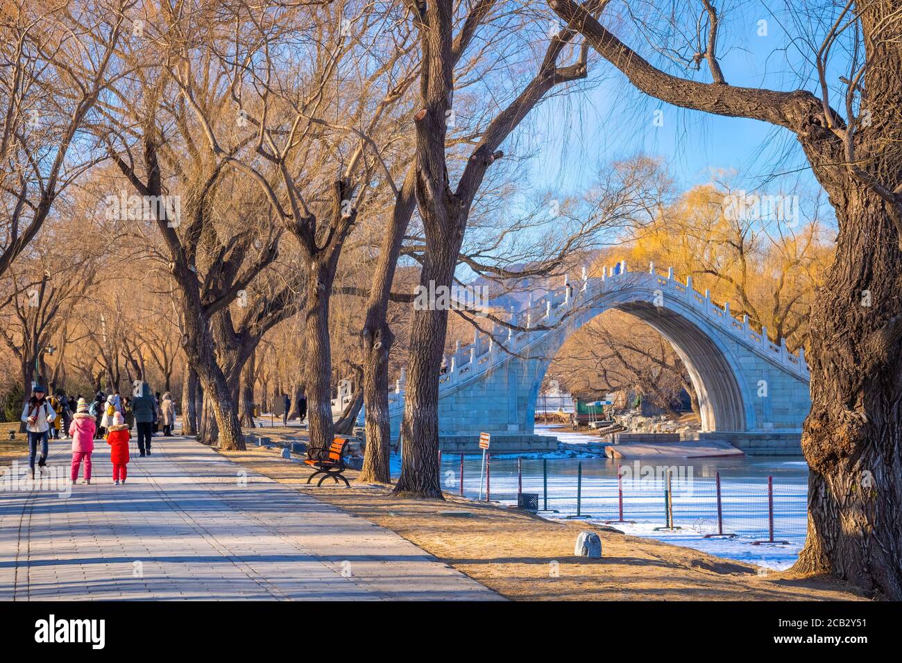 Beijing, China - Jan 13 2020: The Jade Belt Bridge is an 18th-century ...
