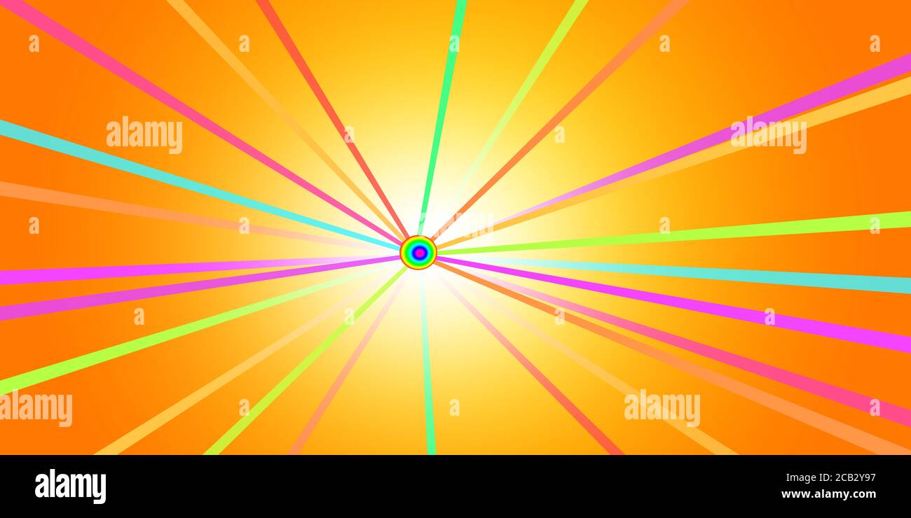 Summer Explosion or Boom Sun Rays for Comic Books Radial Background ...