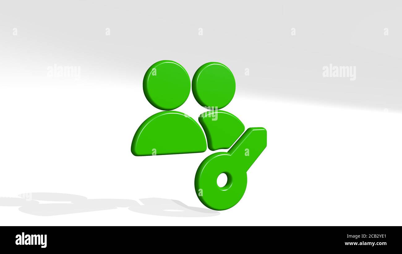 MULTIPLE ACTIONS KEY 3D icon casting shadow. 3D illustration ...