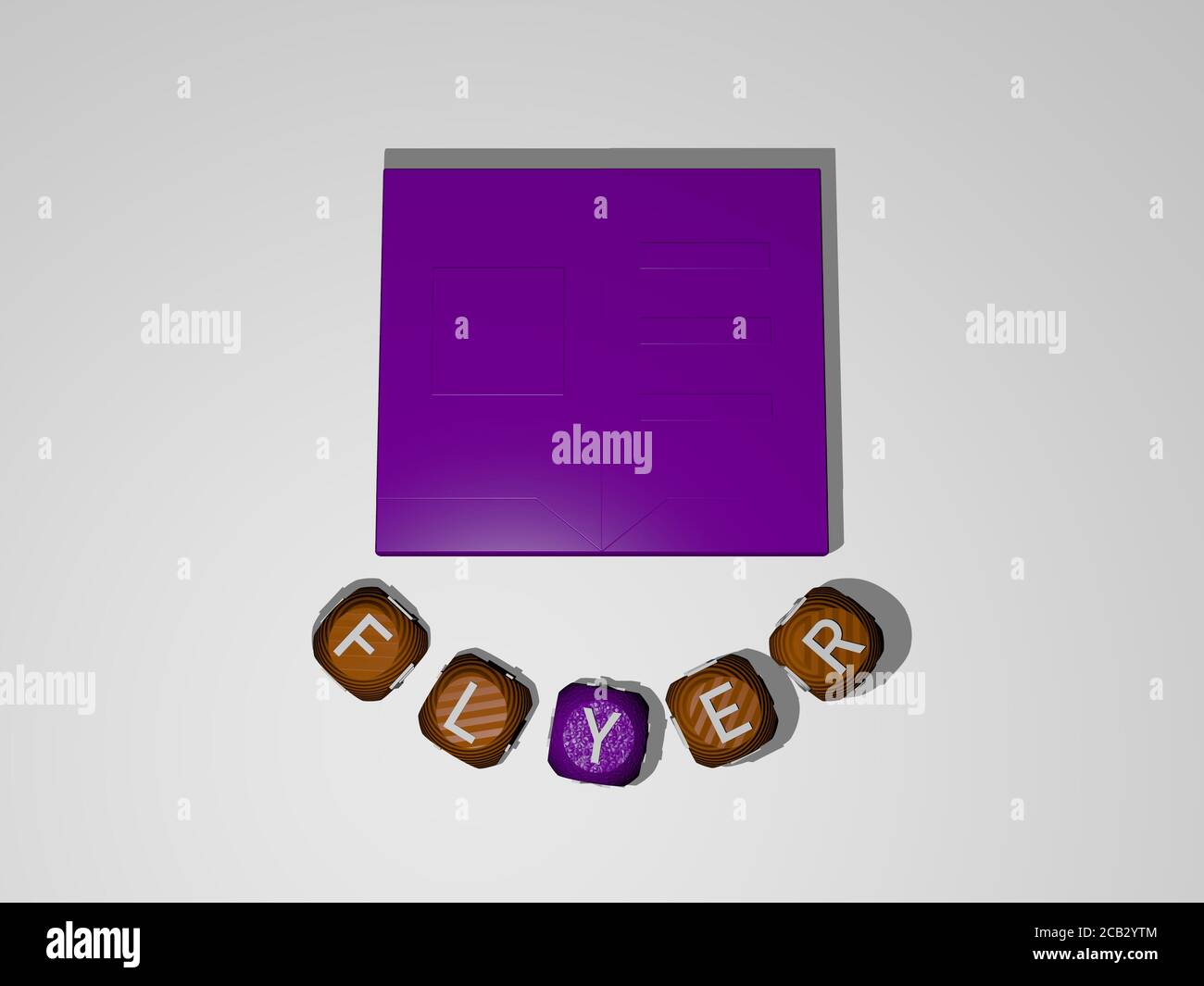 flyer text around the 3D icon. 3D illustration. background and design ...