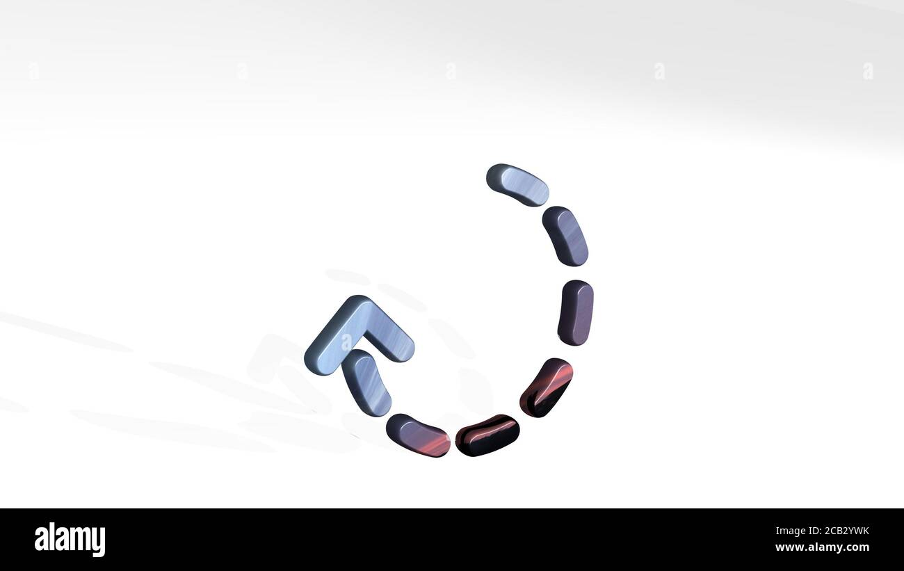 diagram dash circle 3D icon standing on the floor. 3D illustration ...