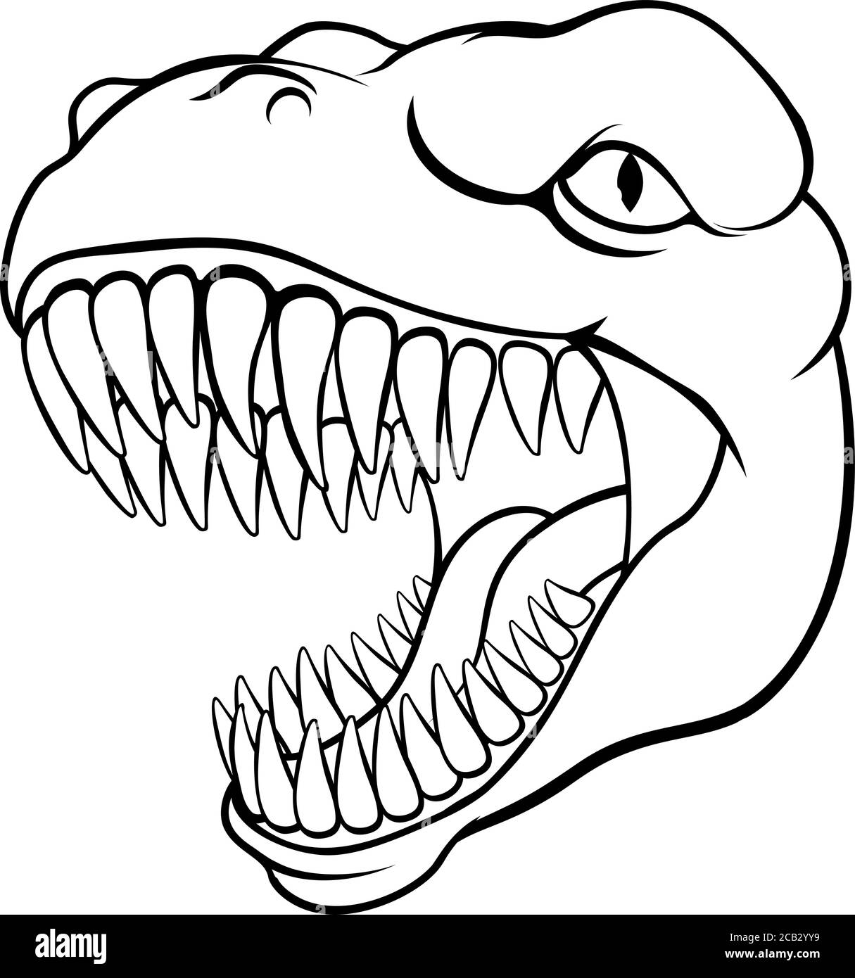 Tyrannosaurus rex dinosaur white Black and White Stock Photos & Images ...