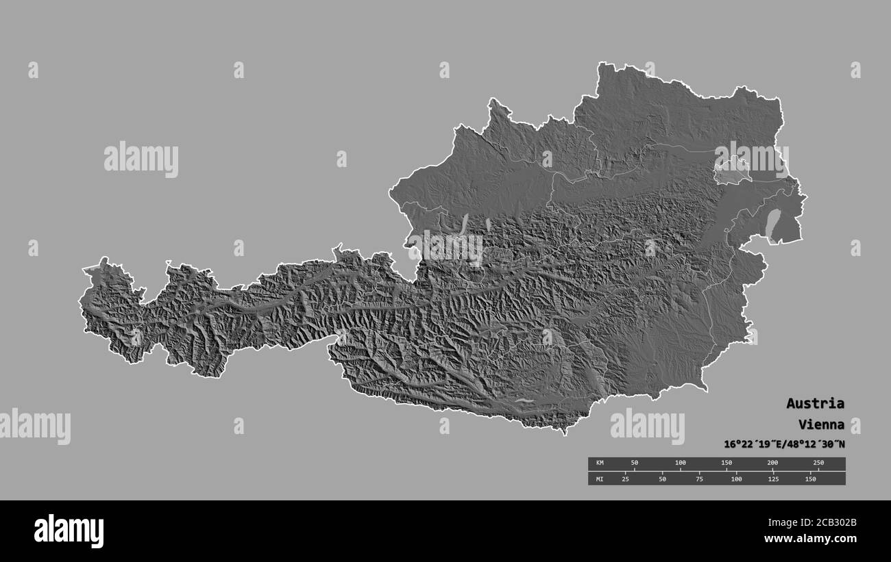 Vienna area map Black and White Stock Photos & Images - Alamy