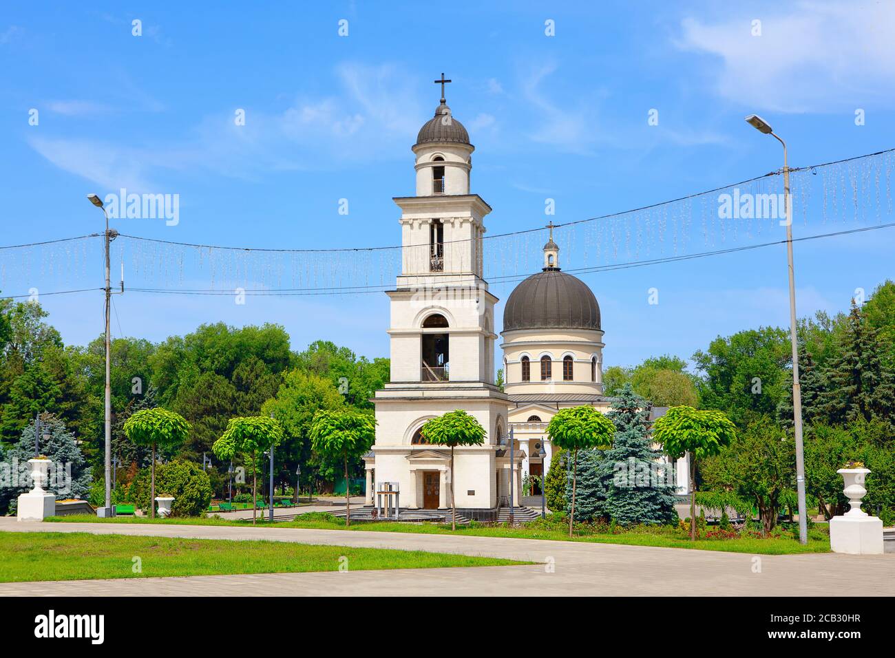 Central Cathedral of Chisinau . Capital City of Moldova .Bell Tower and ...