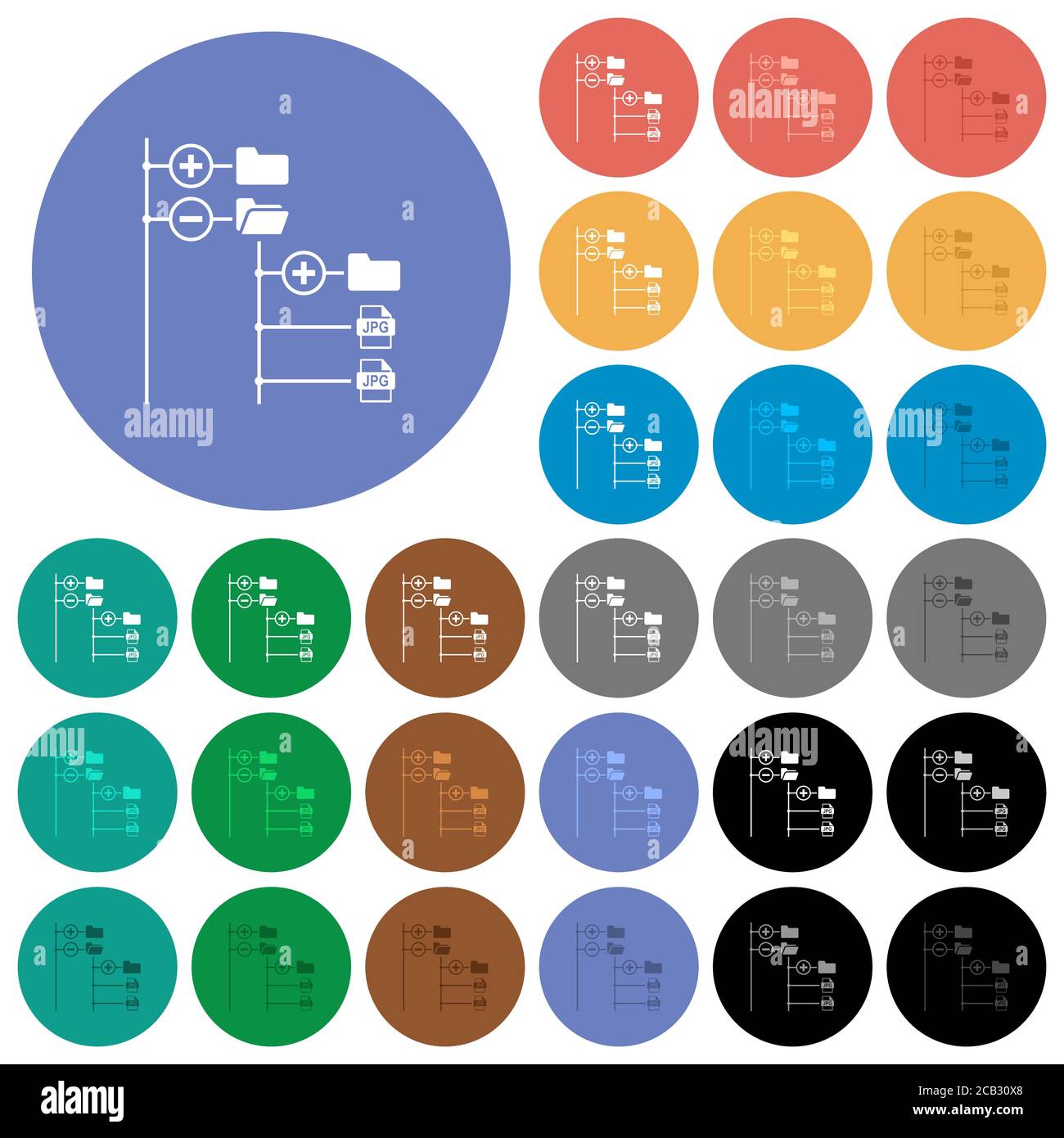 Various icons of folders icon hi-res stock photography and images - Alamy