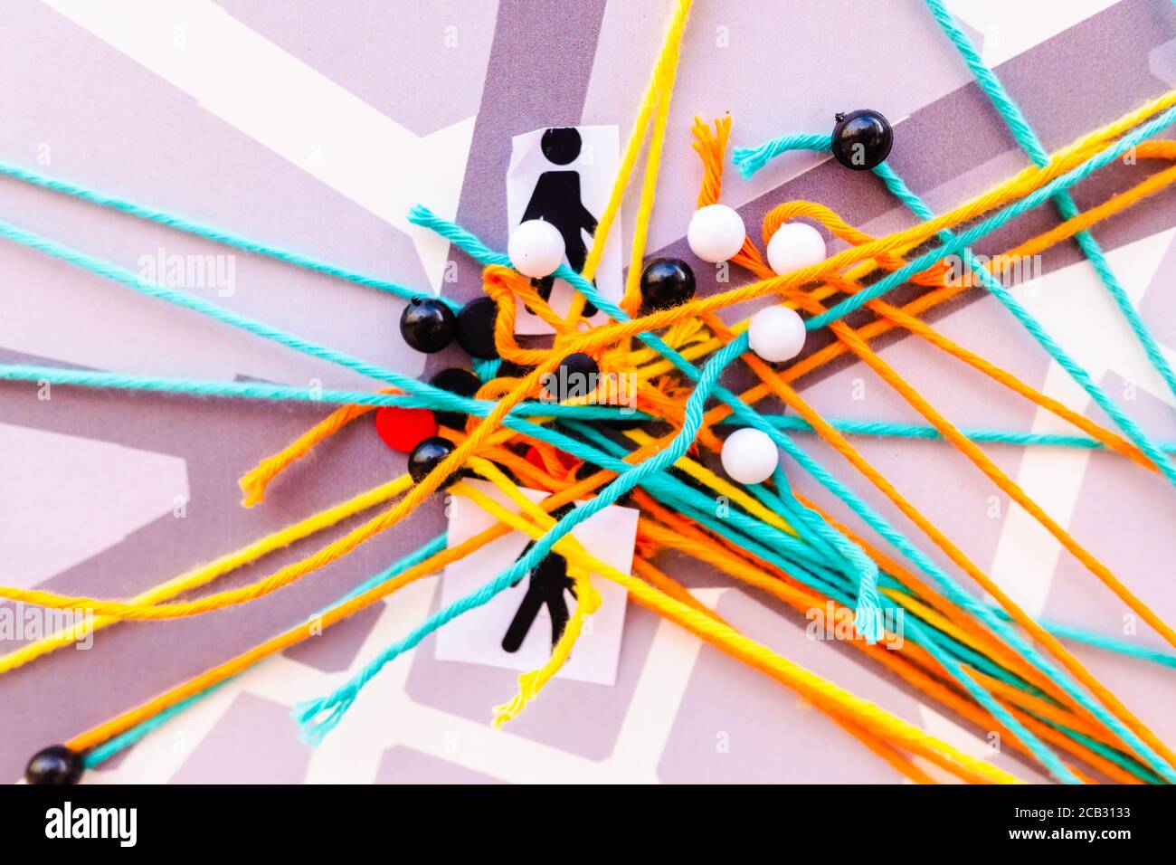 Map pins string hi-res stock photography and images - Alamy