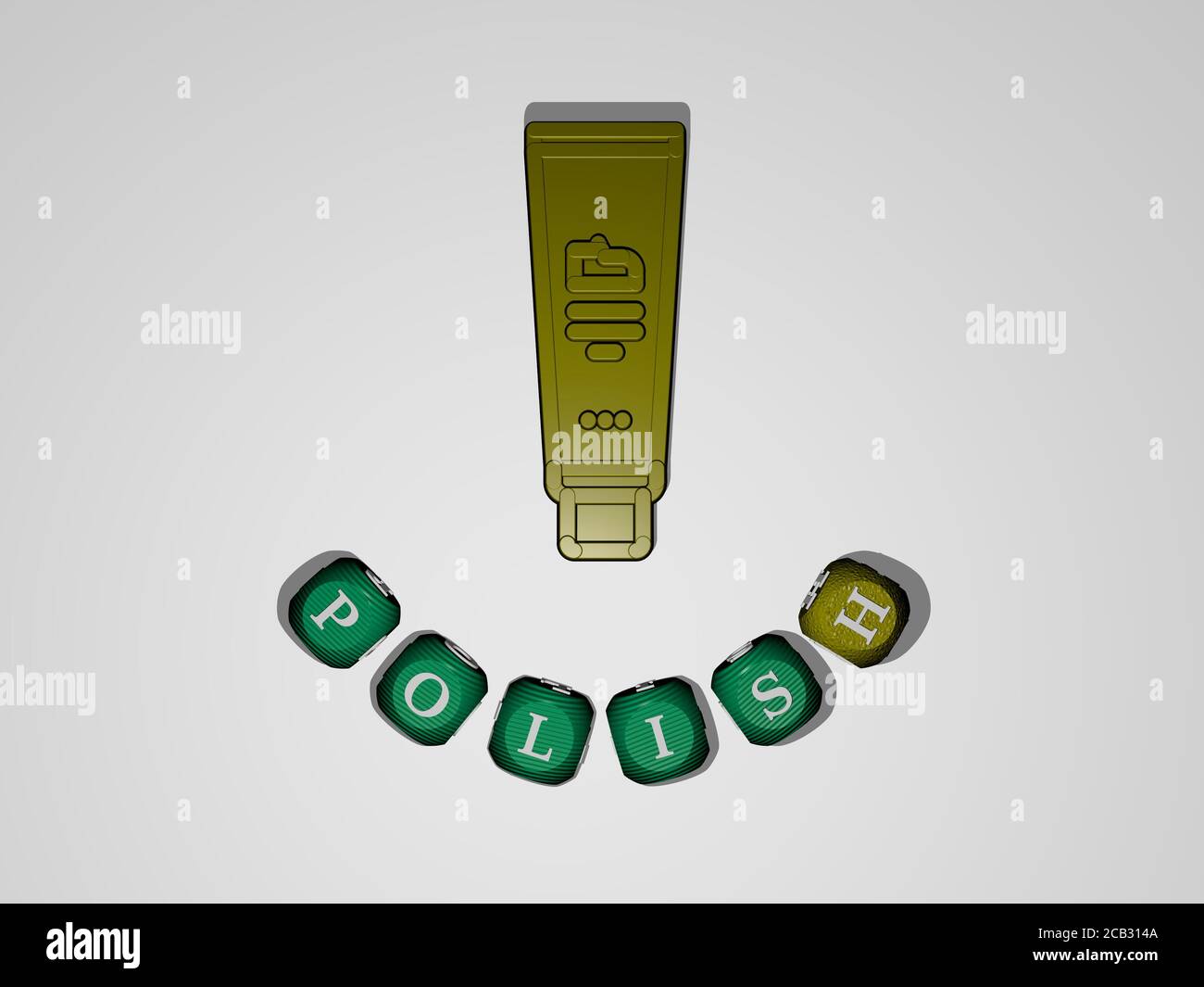 polish text around the 3D icon. 3D illustration. poland and nail Stock ...