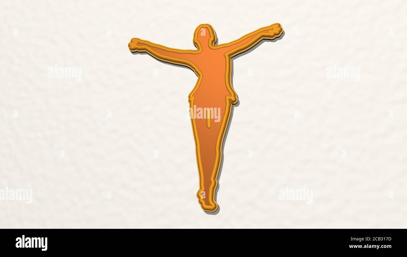 DANCER 3D drawing icon. 3D illustration. dancing and beautiful Stock ...