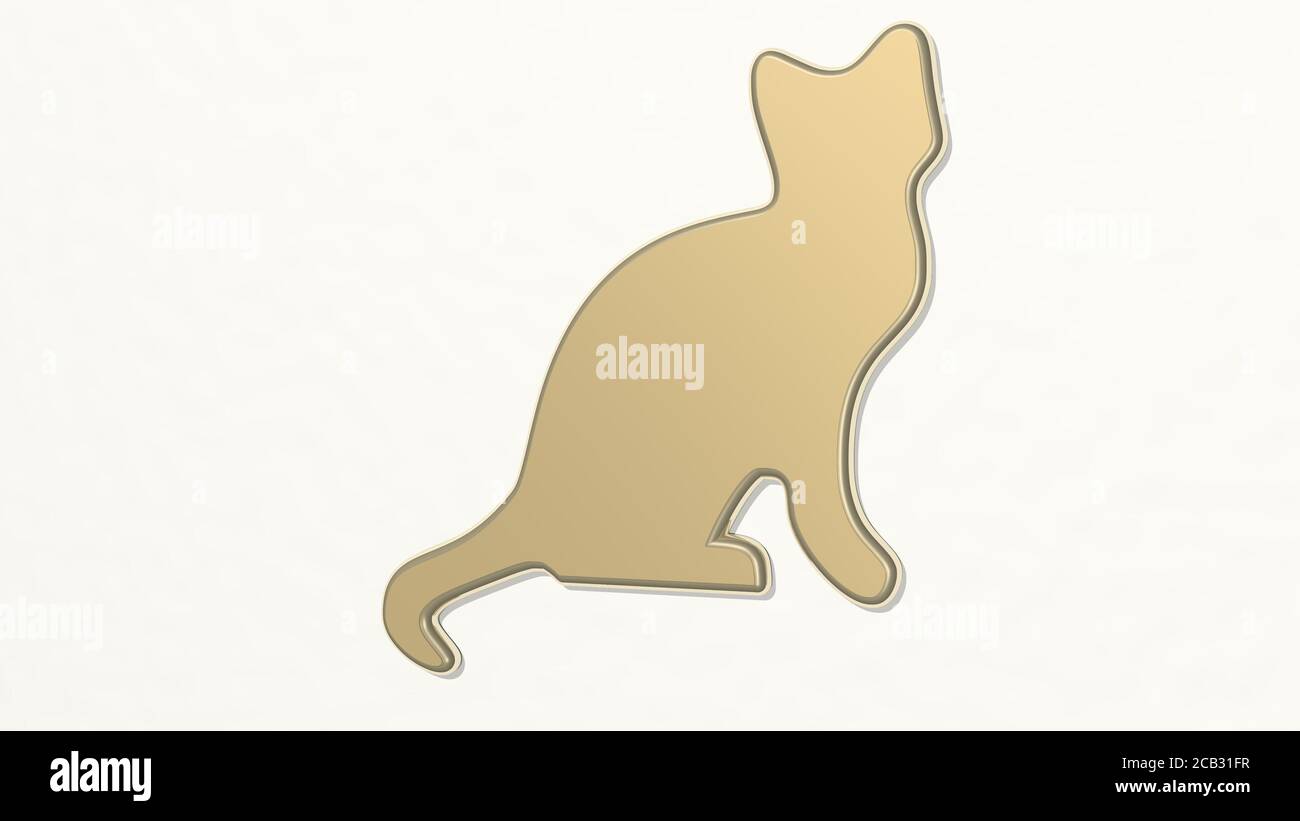 DOMESTIC ANIMAL CATTLE 3D drawing icon. 3D illustration. background and ...