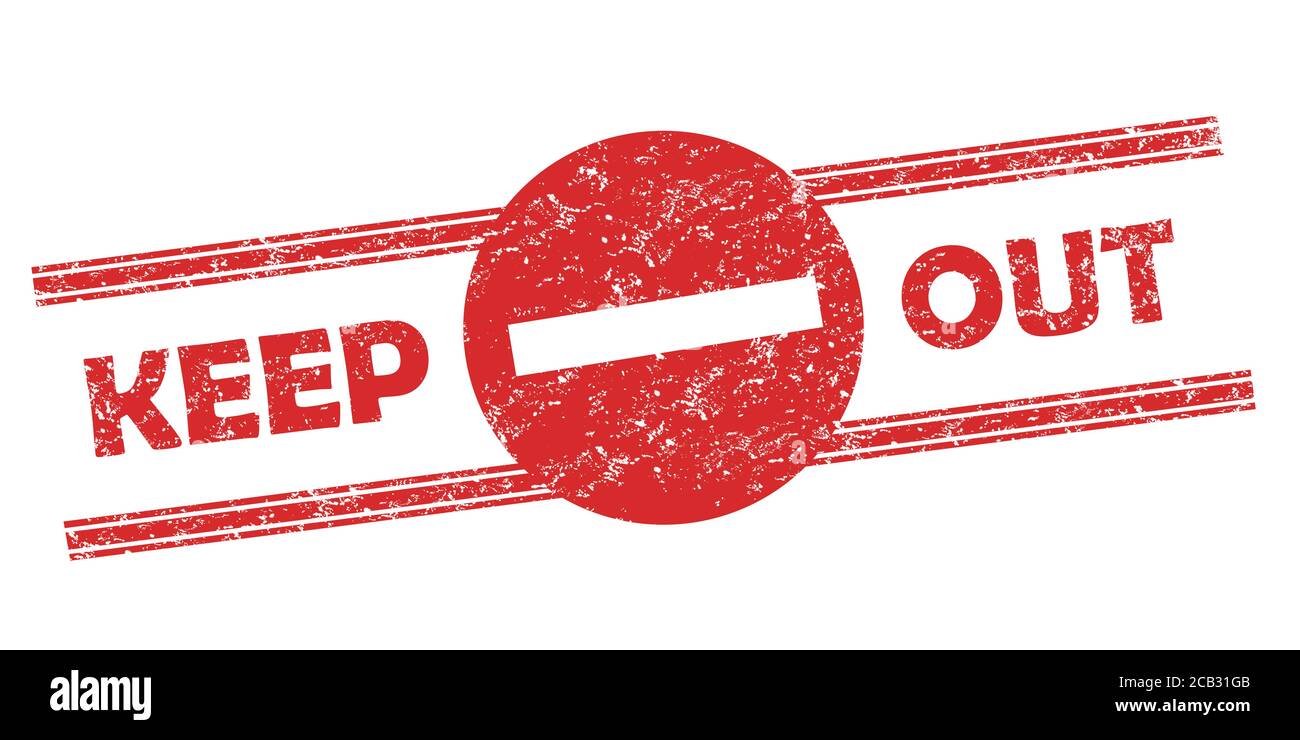 KEEP OUT Red Rubber stop warning sign , Printed Stamp Keep Out Stock ...