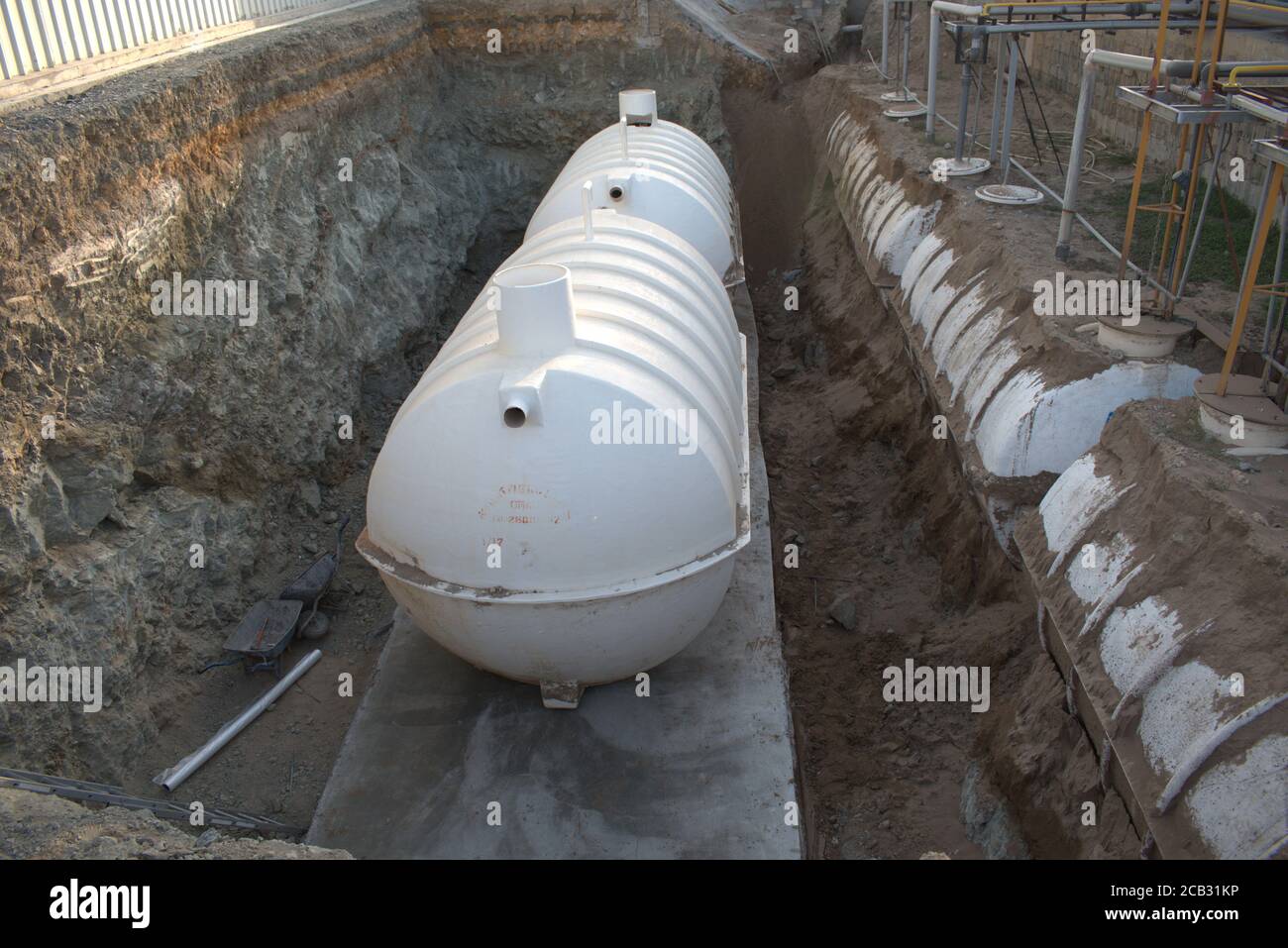 sewage treatment plant. STP plant new installation Stock Photo - Alamy