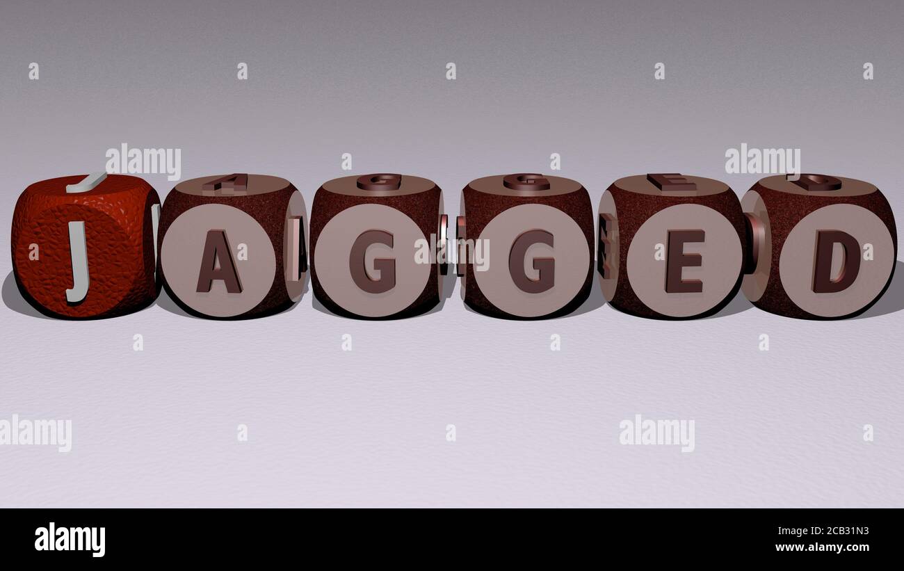 jagged combined by dice letters and color crossing for the related ...