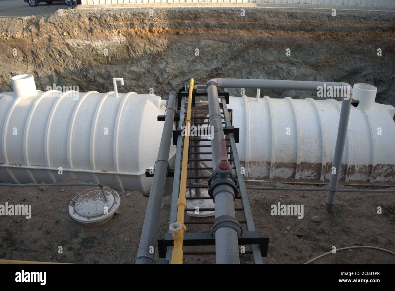 sewage treatment plant. STP plant new installation Stock Photo - Alamy