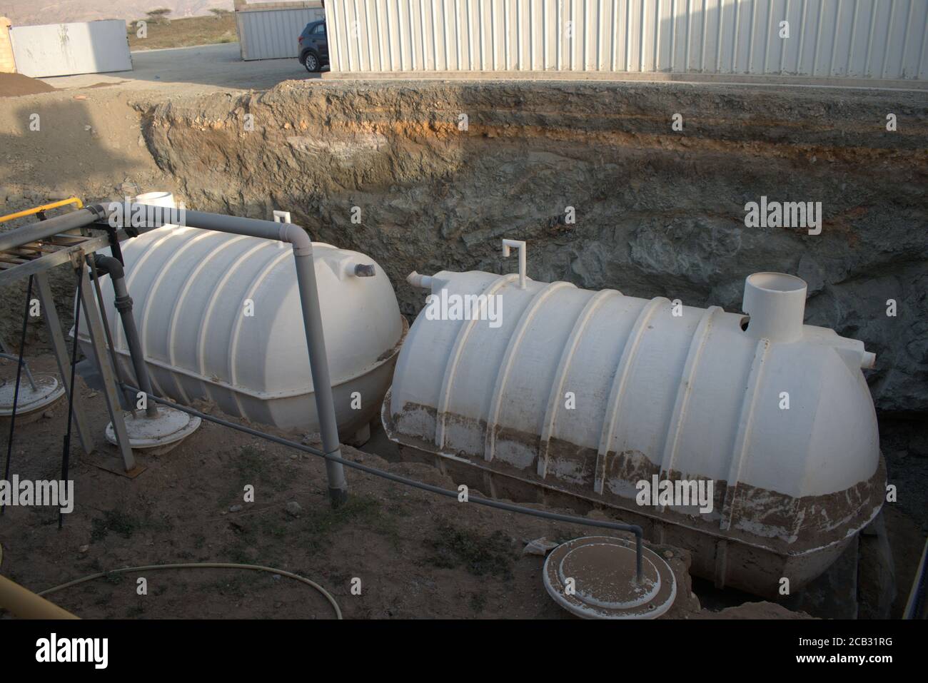 sewage treatment plant. STP plant new installation Stock Photo - Alamy