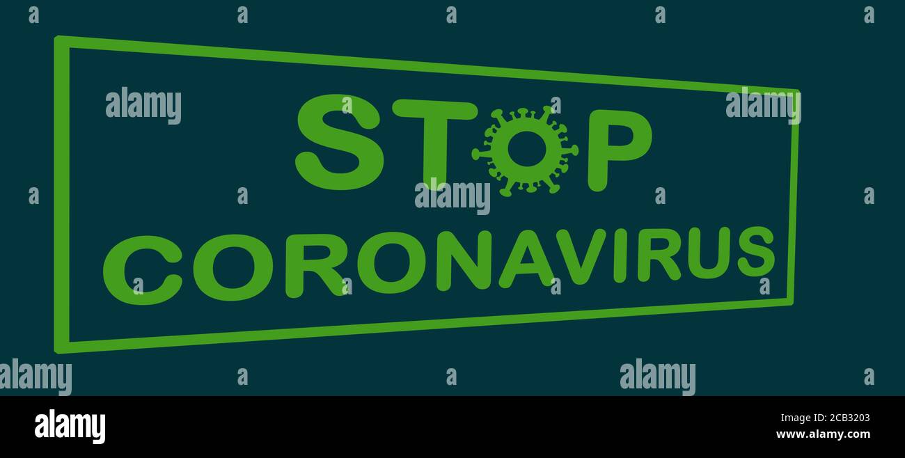 Stop coronavirus typography on 3d wall , Stop Covid-19 Sign & Symbol ...
