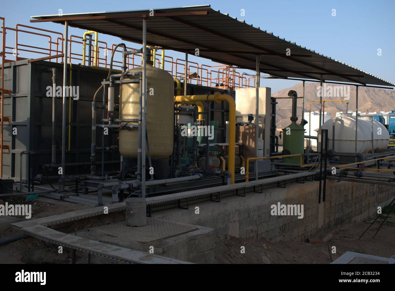 sewage treatment plant. STP plant new installation Stock Photo - Alamy