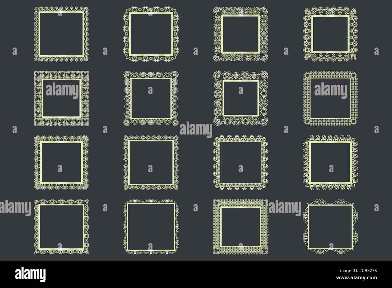 Elegant Lace Borders Frames laser cut Stock Vector Image & Art - Alamy