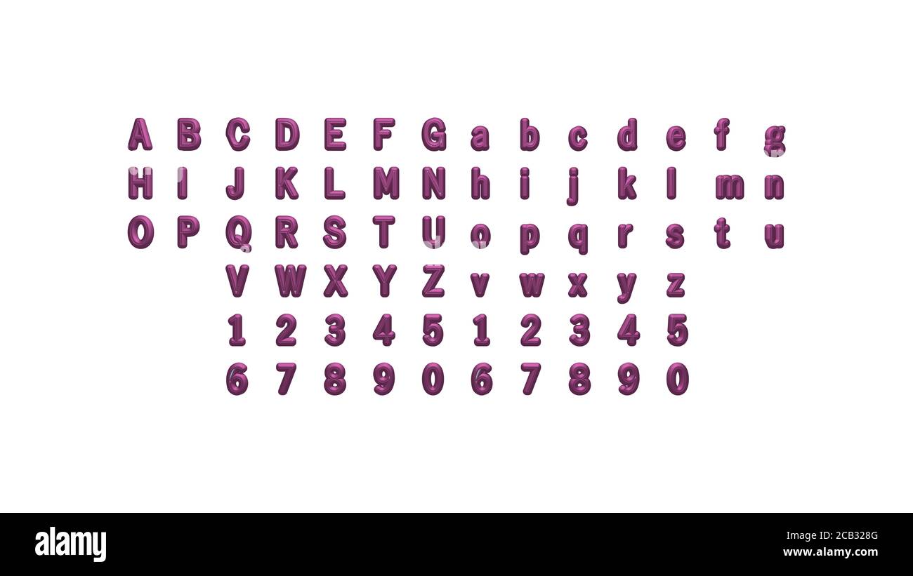 3D illustration of by individual letters on a wall of white background ...