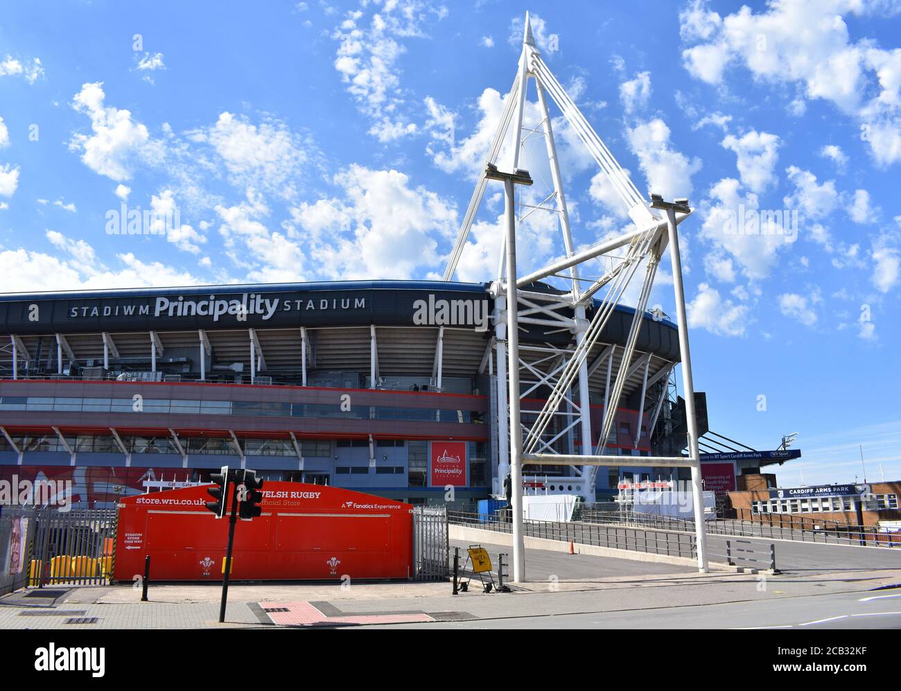 Outside the Principality Stadium, Westgate Street, Cardiff, Wales Stock ...